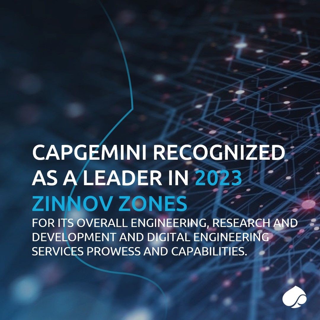 Capgemini ha sido reconocida como líder en Zinnov Zones 2023 por sus ...