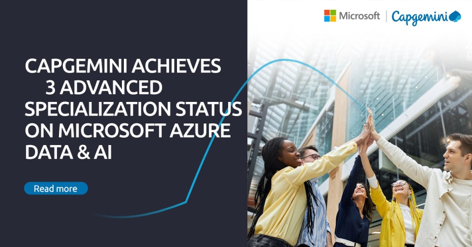 Capgemini strengthen its position in Azure ecosystem achieving three ...